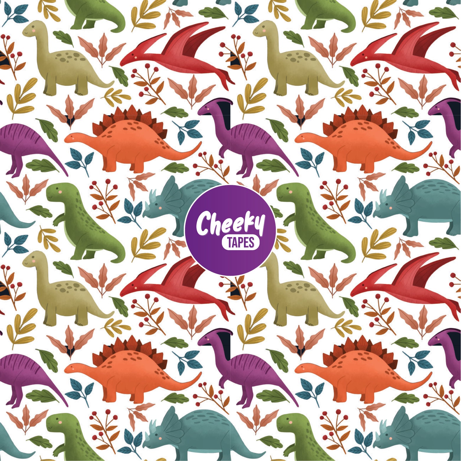Colourful Dinosaurs Tape – Cheeky Tapes